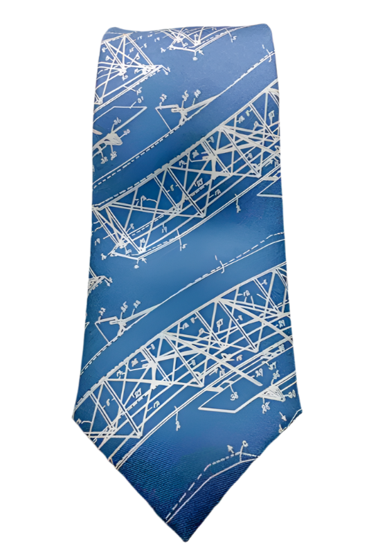 Wright Brothers Flyer Drawing Tie – NC History Museum Shop